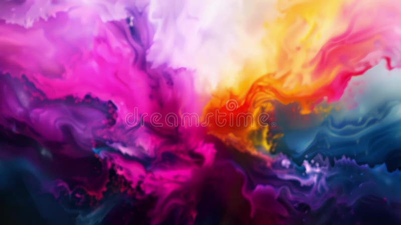 Bold Splashes of Vibrant Tones Creating an Ethereal Explosion of Color ...