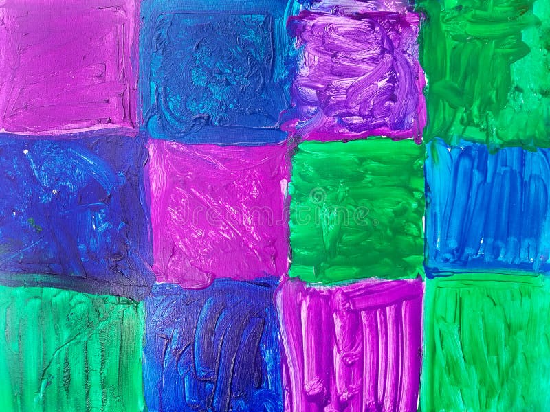 Bold Square Tile Painted Abstract Stock Photo - Image of abstract ...