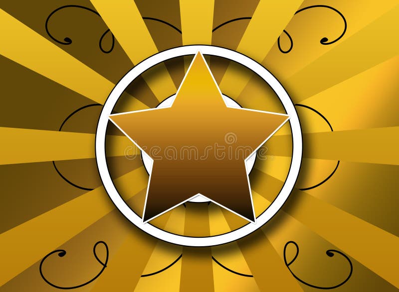 Bold Star and Sunburst Background Design Stock Illustration ...