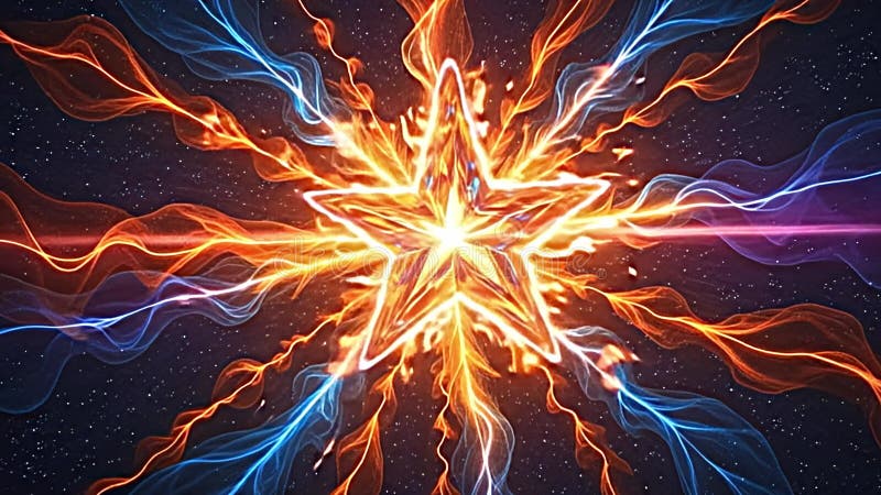 A Bold Starburst Emerges with Colorful Textures Blending Generative AI ...