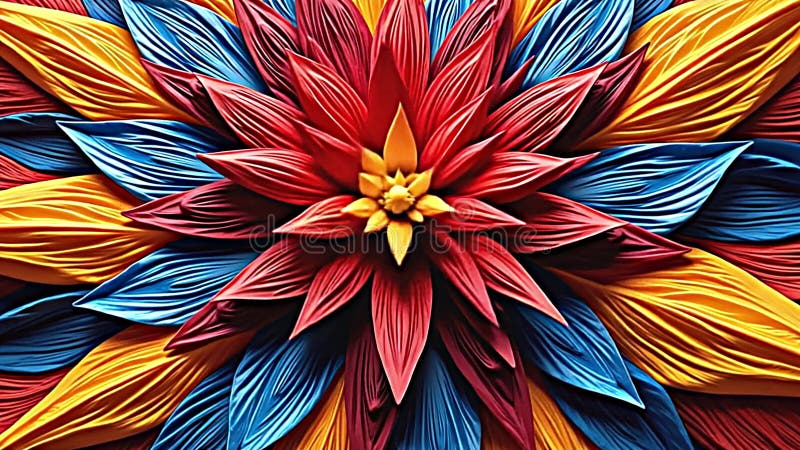 Bold Starburst Patterns Burst with Colorful Textured Layers Generative ...