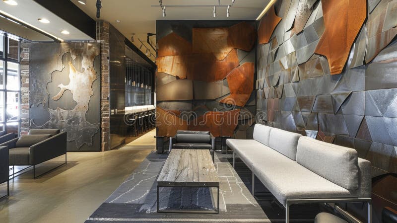 A Bold Statement Piece the Accent Wall is Lined with an Intricate ...