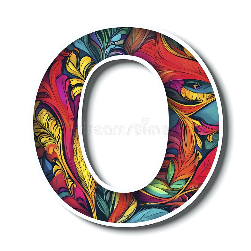 Bold Sticker Letter O on Clean White Background Stock Image - Image of ...