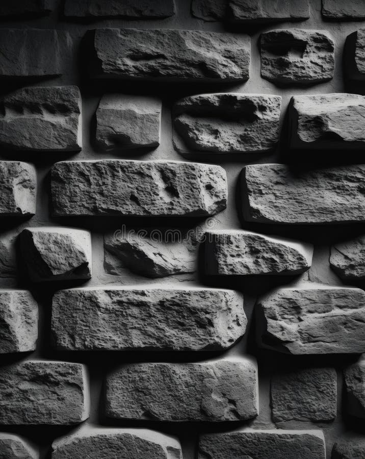 Bold Stonework Wall Texture with High Contrast Lighting Stock Image ...