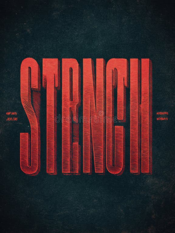 Bold Strength Typography with Muscle Texture Overlay Creates an ...