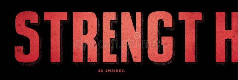 Bold Strength Typography Showcasing Muscle Texture Overlay with a ...