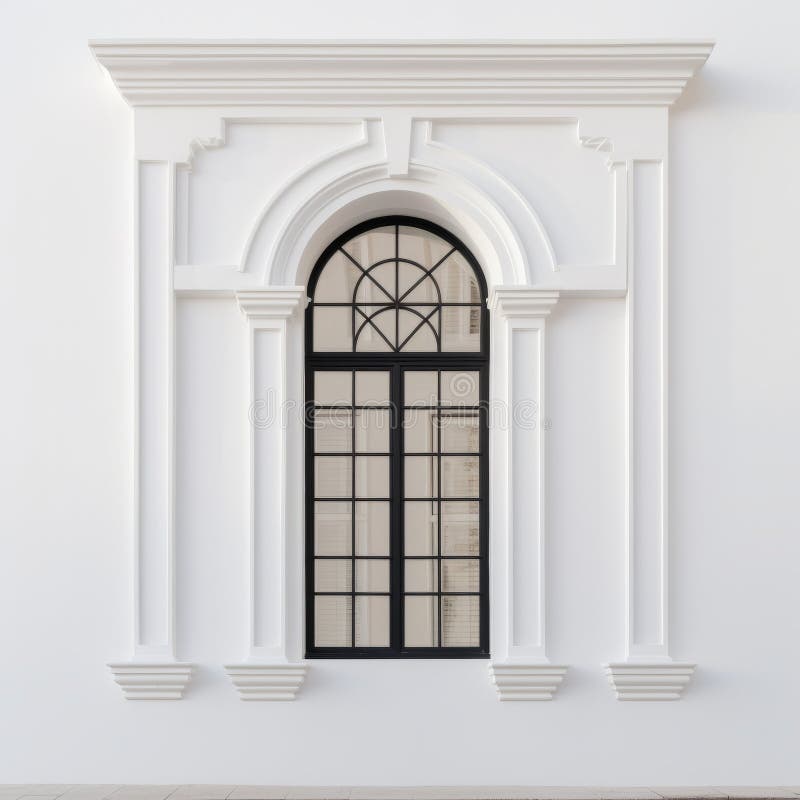 Bold and Striking 3d White Window Rendering in Reinforced Classicism ...