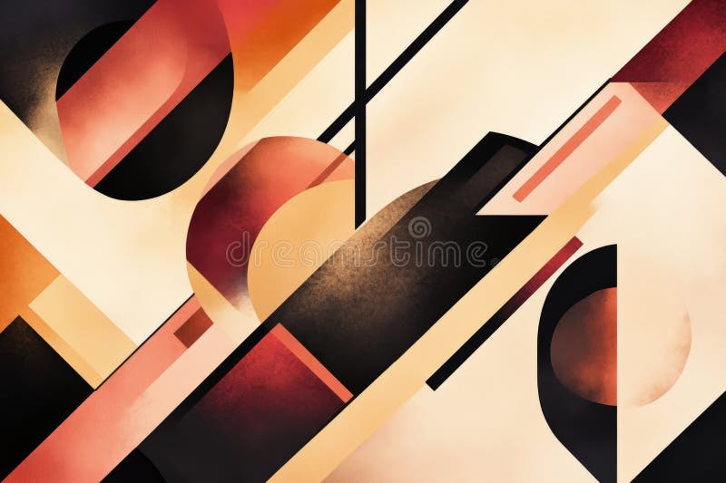 A Bold and Striking Digital Illustration of Geometric Forms Layered ...