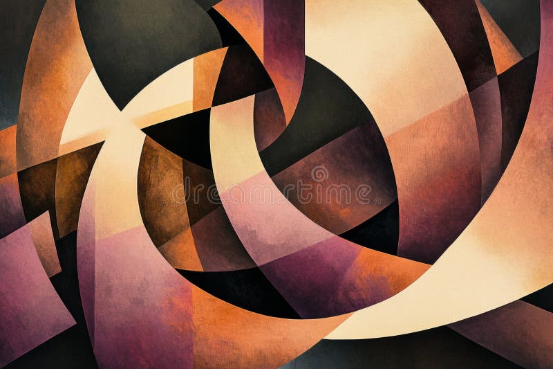 A Bold and Striking Digital Illustration of Geometric Forms Layered ...