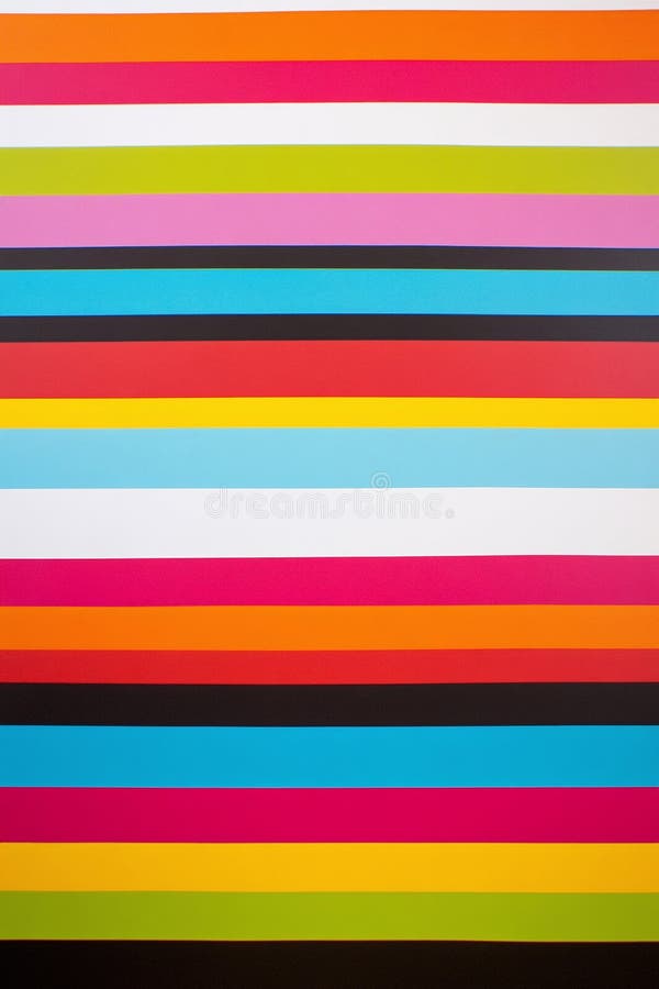 A Bold Striped Pattern with Alternating Bright and Neutral Colors ...