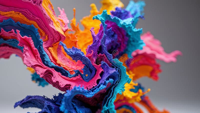 Bold Strokes of Color Intertwine in this Mesmerizing Textured Abstract ...