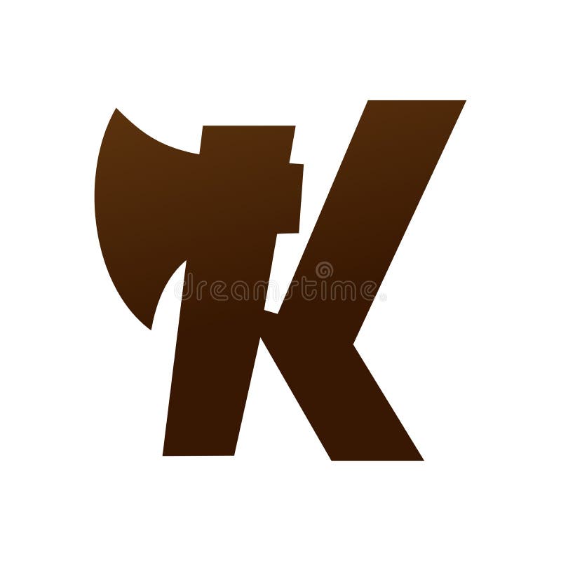 Bold and Strong Logo Design Initial K Ax Stock Vector - Illustration of ...