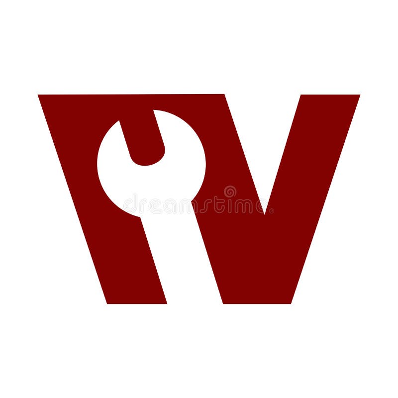 Bold initial W tool logo stock vector. Illustration of graphic - 167691140