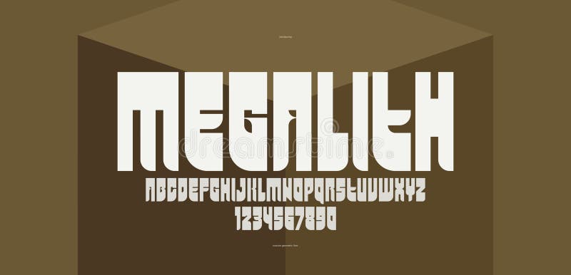 Bold and Strong Vector Geometric Font for Logos and Emblems, Display ...