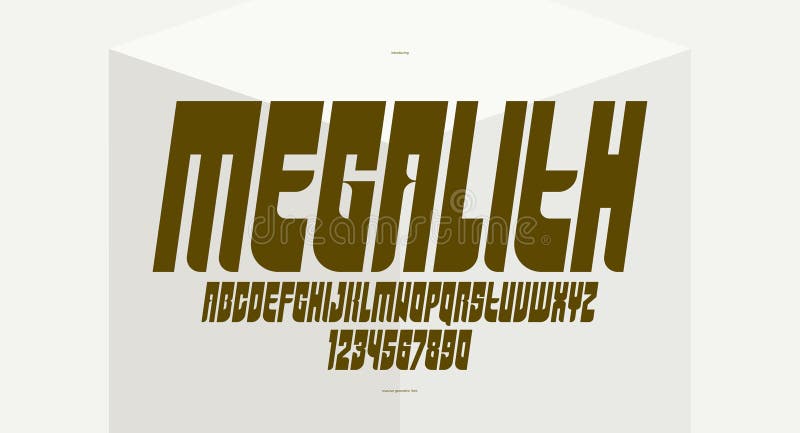 Bold and Strong Vector Geometric Font for Logos and Emblems, Display ...