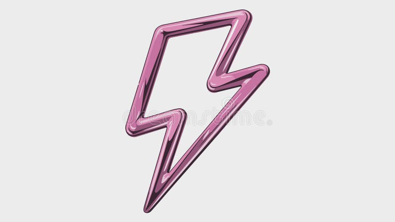 Stylized Pink Lightning Bolt Icon for Modern Designs Stock Vector ...