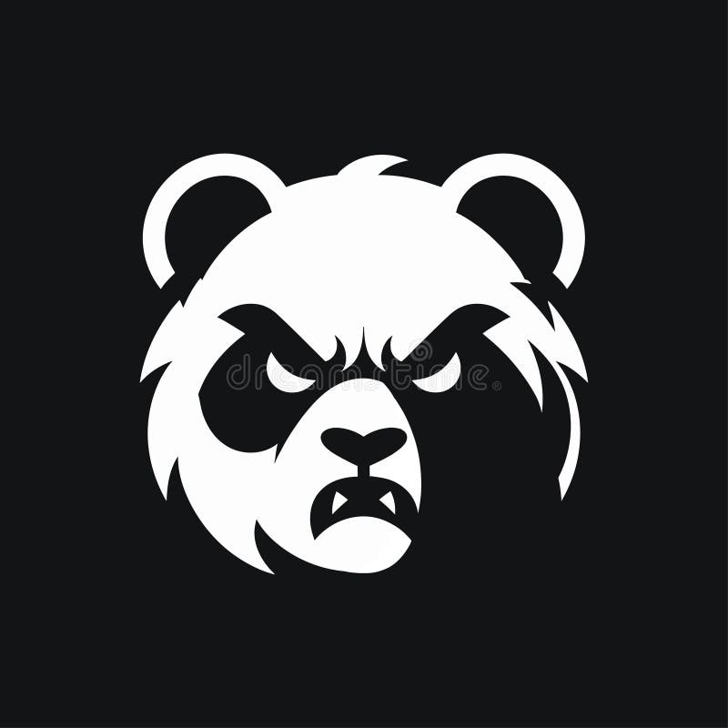 Angry Panda Mascot Logo Design Stock Vector - Illustration of clothing ...