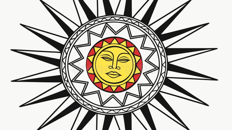 Bold Sun Symbol with Radiant Rays Design, Vector Design Generative AI ...
