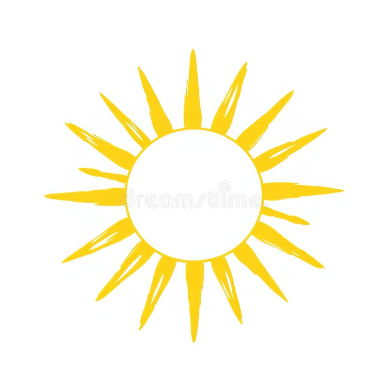 Summer Sun in Yellow Hues stock illustration. Illustration of bright ...