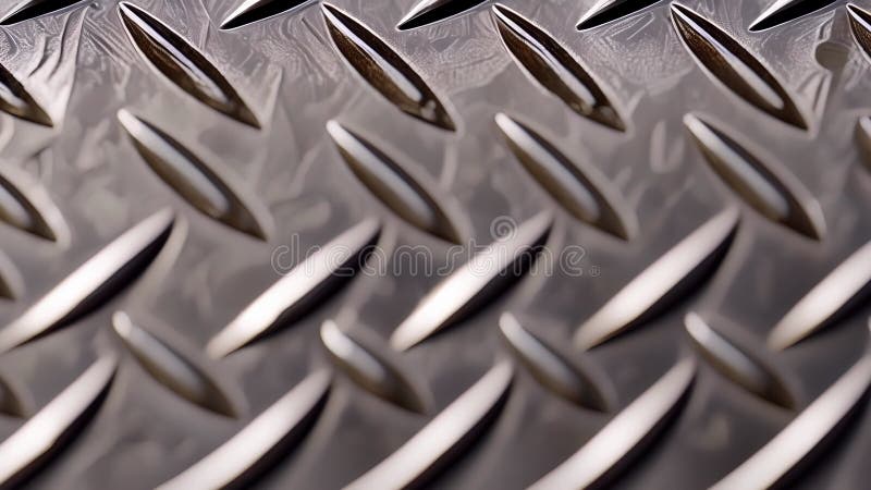 A Bold and Symmetrical Diamond Pattern Etched into a Matte Silver Surface Adding Dimension and ...