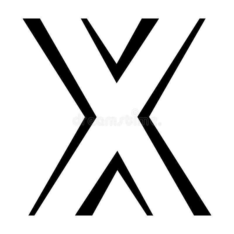 Double Line Geometric Numbers. Stock Vector - Illustration of placard ...