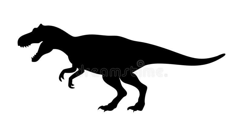 Bold T-Rex Dinosaur Silhouette, Evoking Ancient Power and History ...