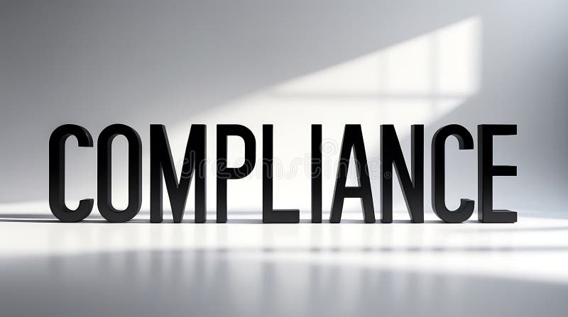 Compliance Message Presented in Bold Typography Against a Simple ...