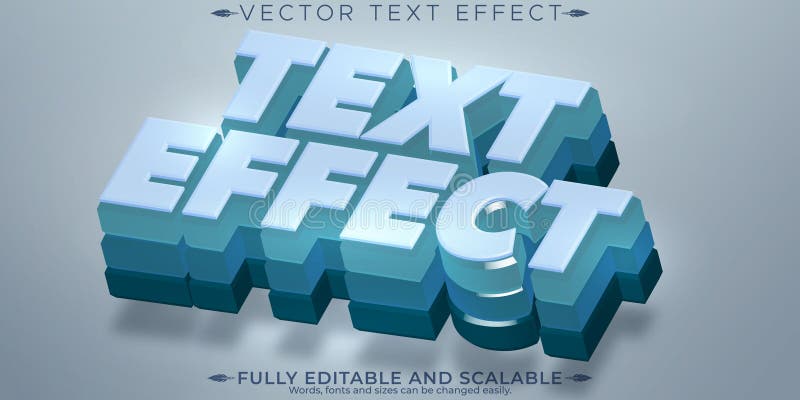 Bold Text Effect, Editable Modern Lettering Typography Font Style Stock ...