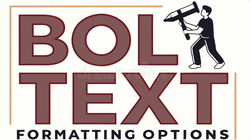 Bold Text Formatting Options, Typography Design Element Vector Design ...