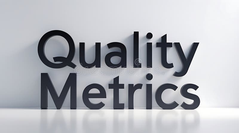 Text Representing Quality Metrics Displayed on a Minimalistic ...