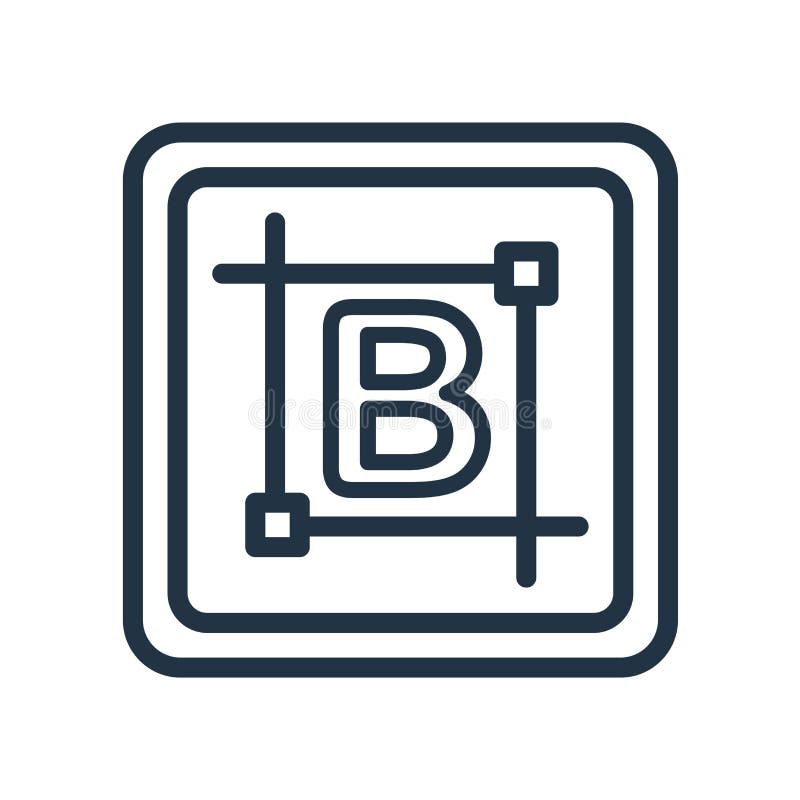 Bold Text Icon Vector Isolated on White Background, Bold Text Si Stock ...