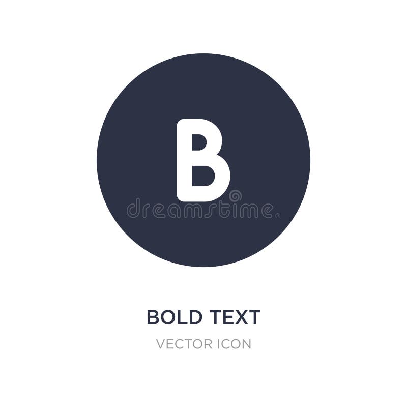Bold Text Icon on White Background. Simple Element Illustration from UI ...