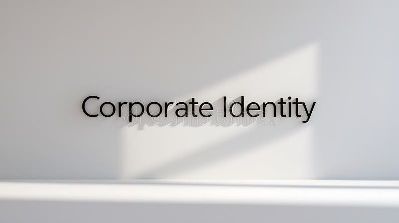 Corporate Identity Displayed on a Minimalistic Wall with Shadows ...