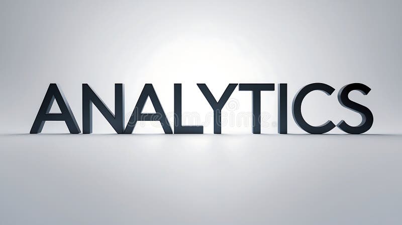 Focus on Analytics Text Against a Simple Background Illustrating Data ...