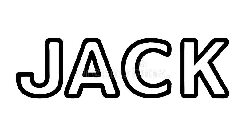 Bold Text Word JACK Outline Vector Icon, Vector Design Generative AI ...