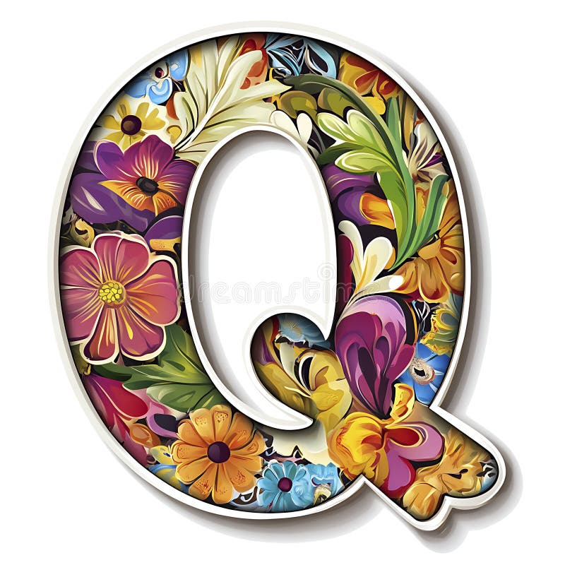 Bold Textured Letter Q Sticker in Dark Navy Blue on Bright White ...