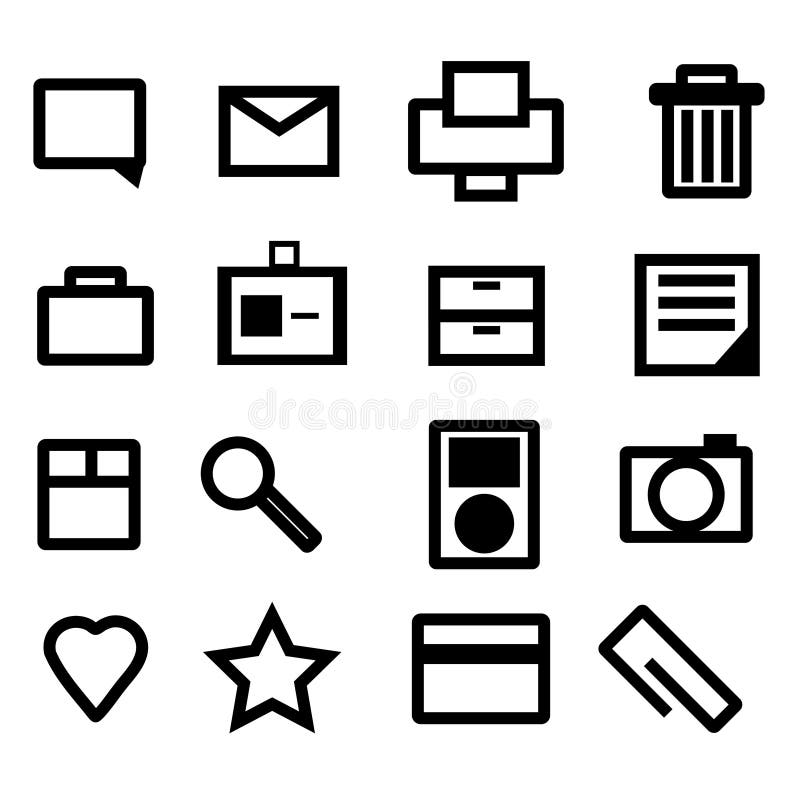 Bold Thick Point Business Icons Stock Vector - Illustration of green ...