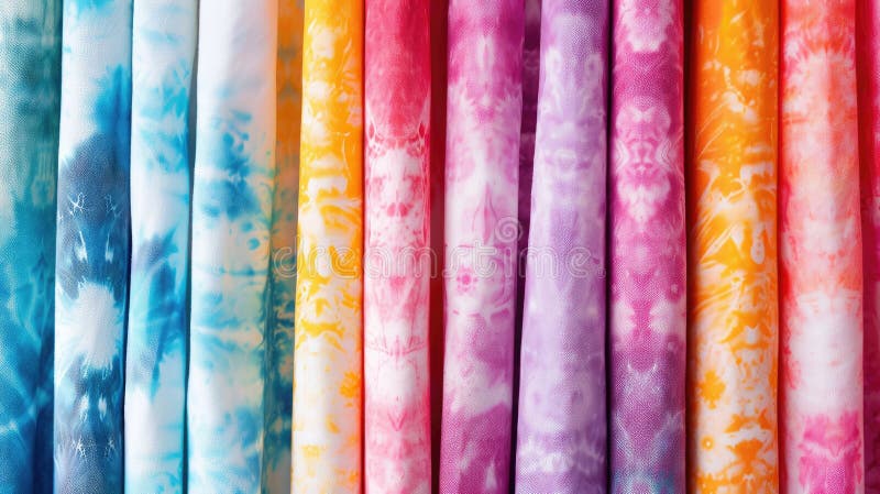 Vibrant Tie Dye Patterns Burst With Bright Colors Ai Generated Stock Illustration