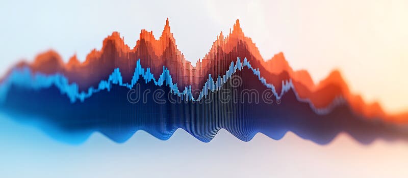 Bold Trendline Chart with Gradient Accents on White Backdrop Stock ...