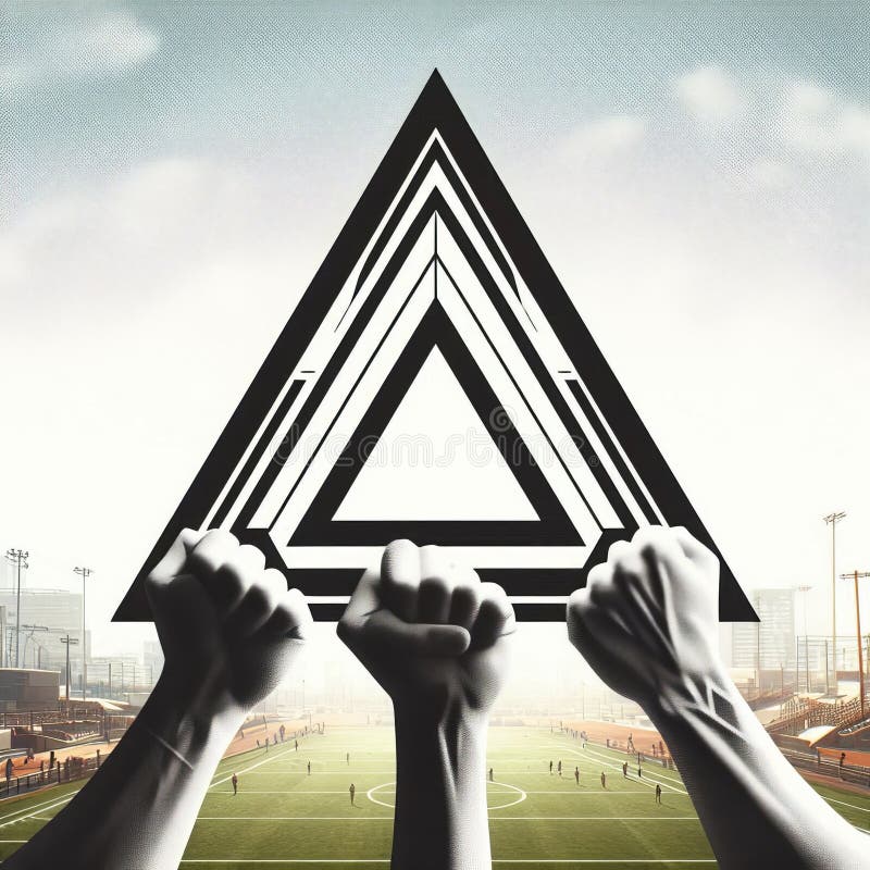 Bold Triangle a Bold and Triangular Outline, with Clean Line Stock ...