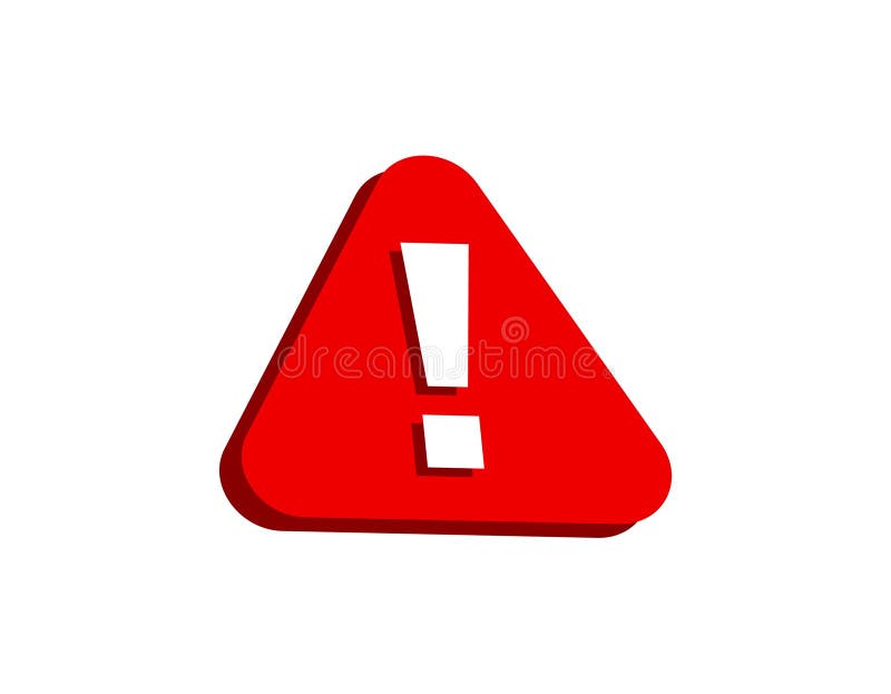 Red Warning Sign with Exclamation Mark Icon for Alerts Stock Vector ...