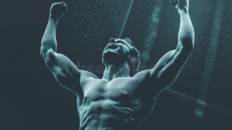 Bold Triumph Celebrating Success with Dynamic Light and Shadow a Study ...