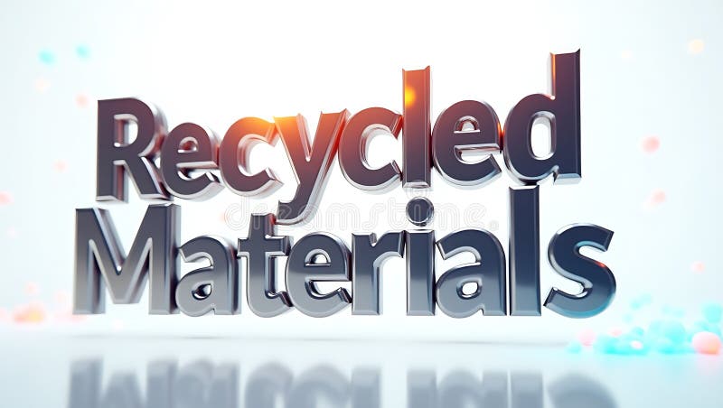 Recycled Materials Typographic Display Highlighting Eco-friendly ...