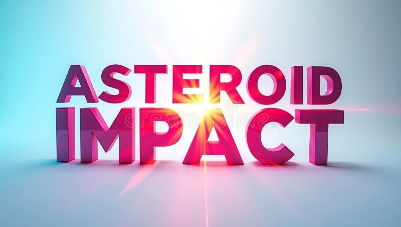 Bold Typography Design Showcasing the Concept of Asteroid Impact ...