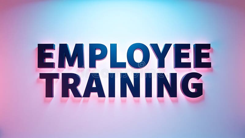 Bold Typography Design Showcasing Employee Training in a Modern Setting ...