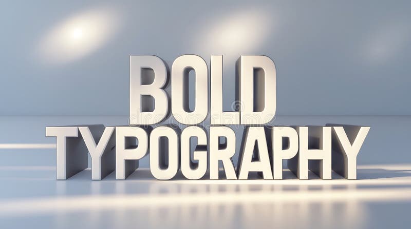 Bold Typography Displayed in a Minimalistic Setting with Soft Lighting ...