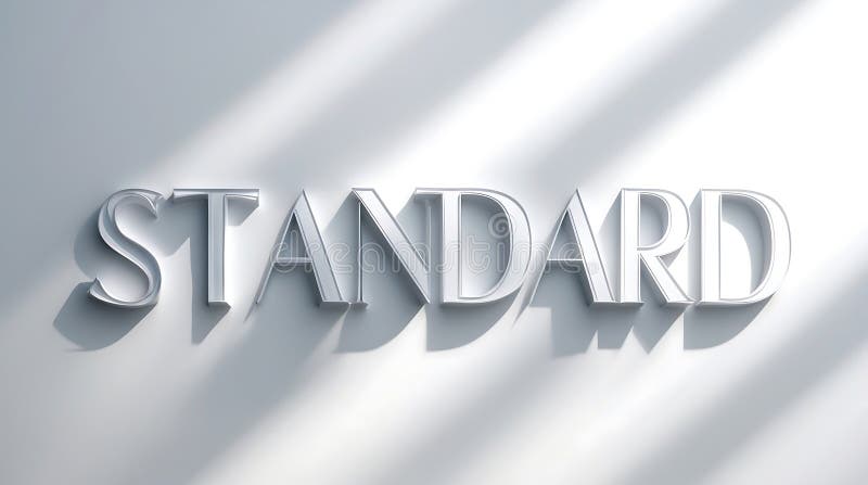 Bold Typography Displayed in Three-dimensional Style with Soft Shadows ...