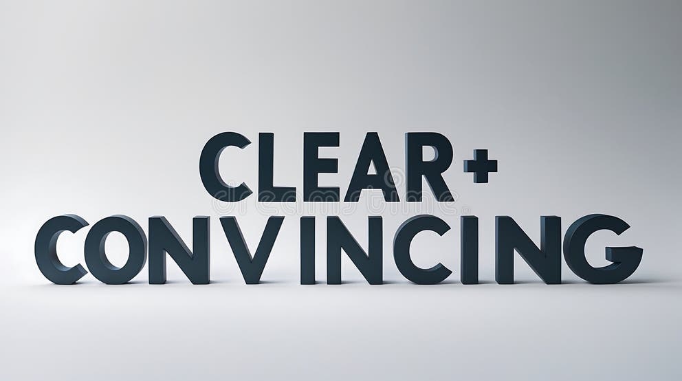 Bold Typography Displaying the Phrase Clear Plus Convincing on a ...
