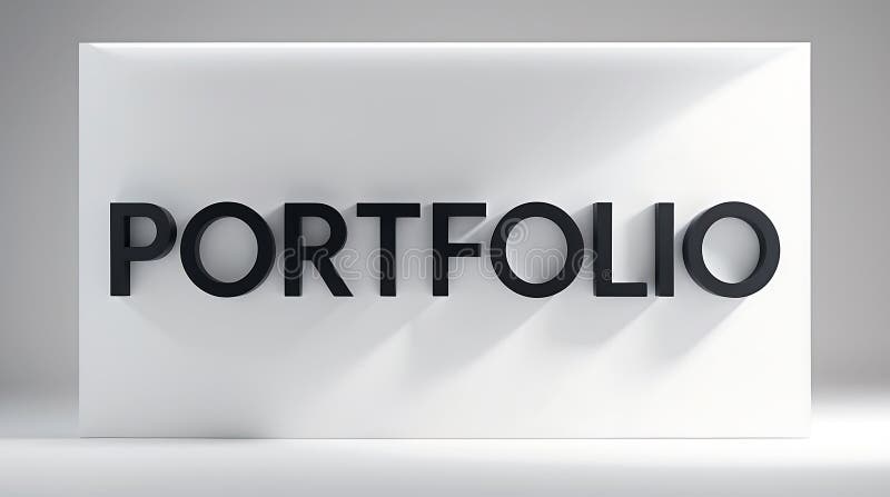 Bold Typography Displaying the Word Portfolio on a Simple Background ...
