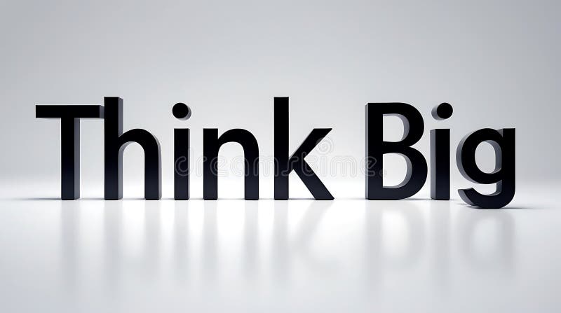Bold Typography Expression Promoting the Concept of Thinking Big in ...